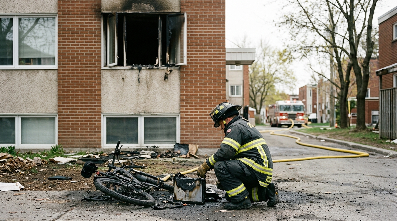 Man leaps from window to escape 'e-bike fire' - Yahoo News